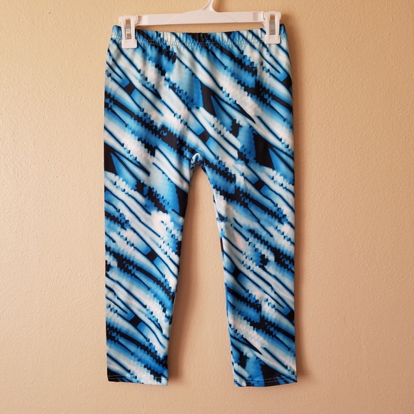 Pants & Jumpsuits | Blue Striped Tie Dye Capris | Poshmark